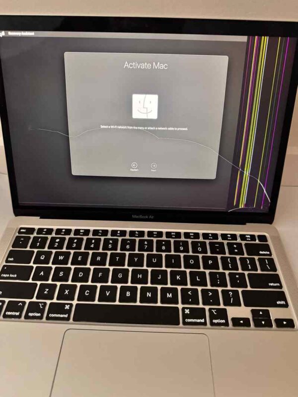 MacBook Air 2020 a2337 M1 cracked screen repair in Christchurch